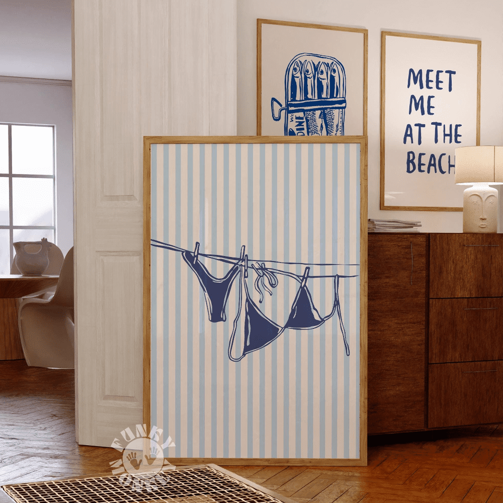 Blue Bikini Beachy Coastal Aesthetic Poster, Poster Home Decor , Poster ...