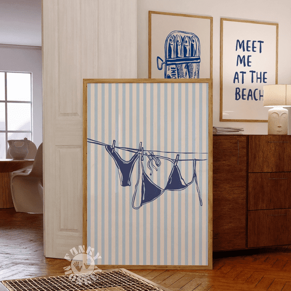 Blue Bikini Beachy Coastal Aesthetic Poster, Poster Home Decor , Poster ...