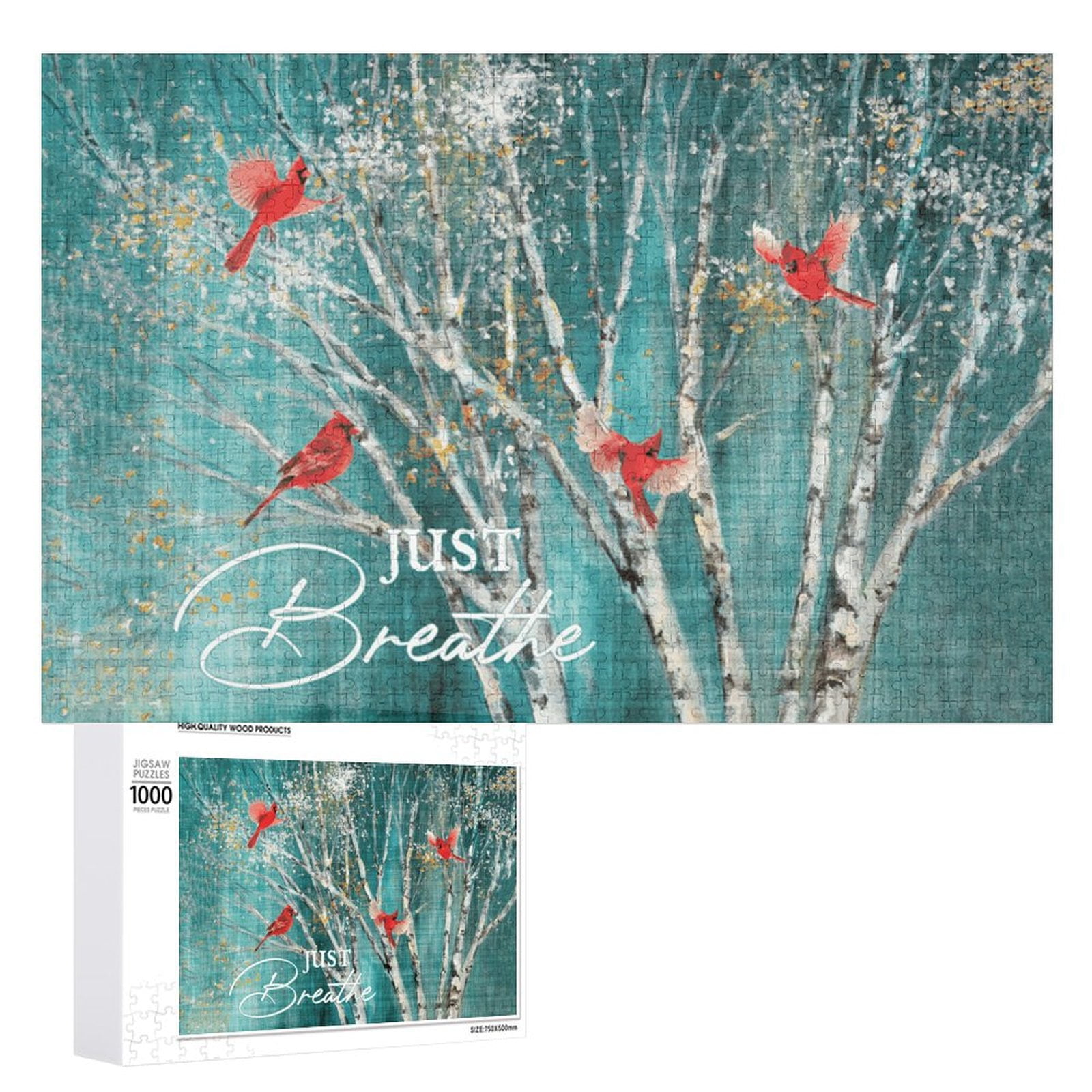 Blue Birch 1000 Piece Jigsaw Puzzle for Adults and Families - Cardinal ...