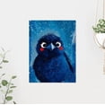 Blue Bird Art Print Cartoon Bird Portrait Baby Bird Whimsical Wall Art ...