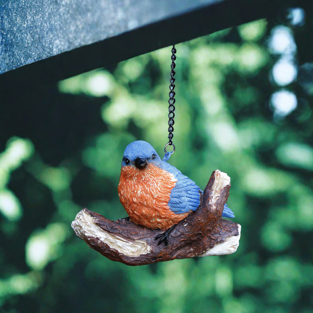 Blue Bird Figurine Garden Decor, Animal Decoration Bird Lover Gifts ...