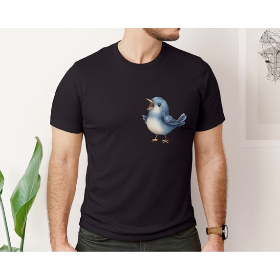 Blue Bird Shirt, Cheerful Singing Bird Design For Nature Enthusiasts ...