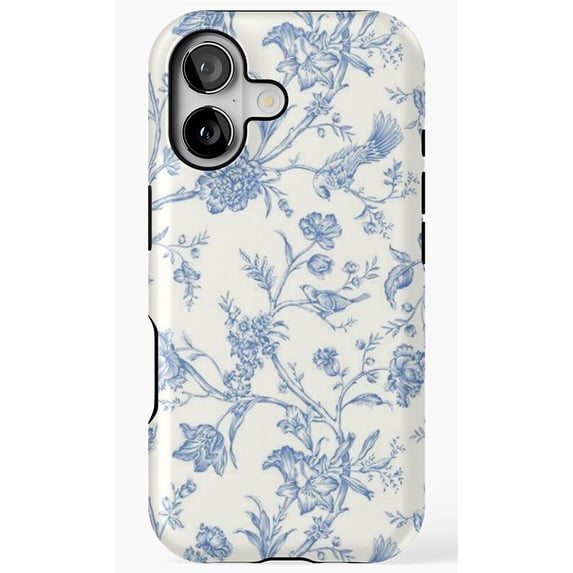 Blue Bird Toile Vintage Classic Pattern Phone Case for iPhone 11 12 13 ...