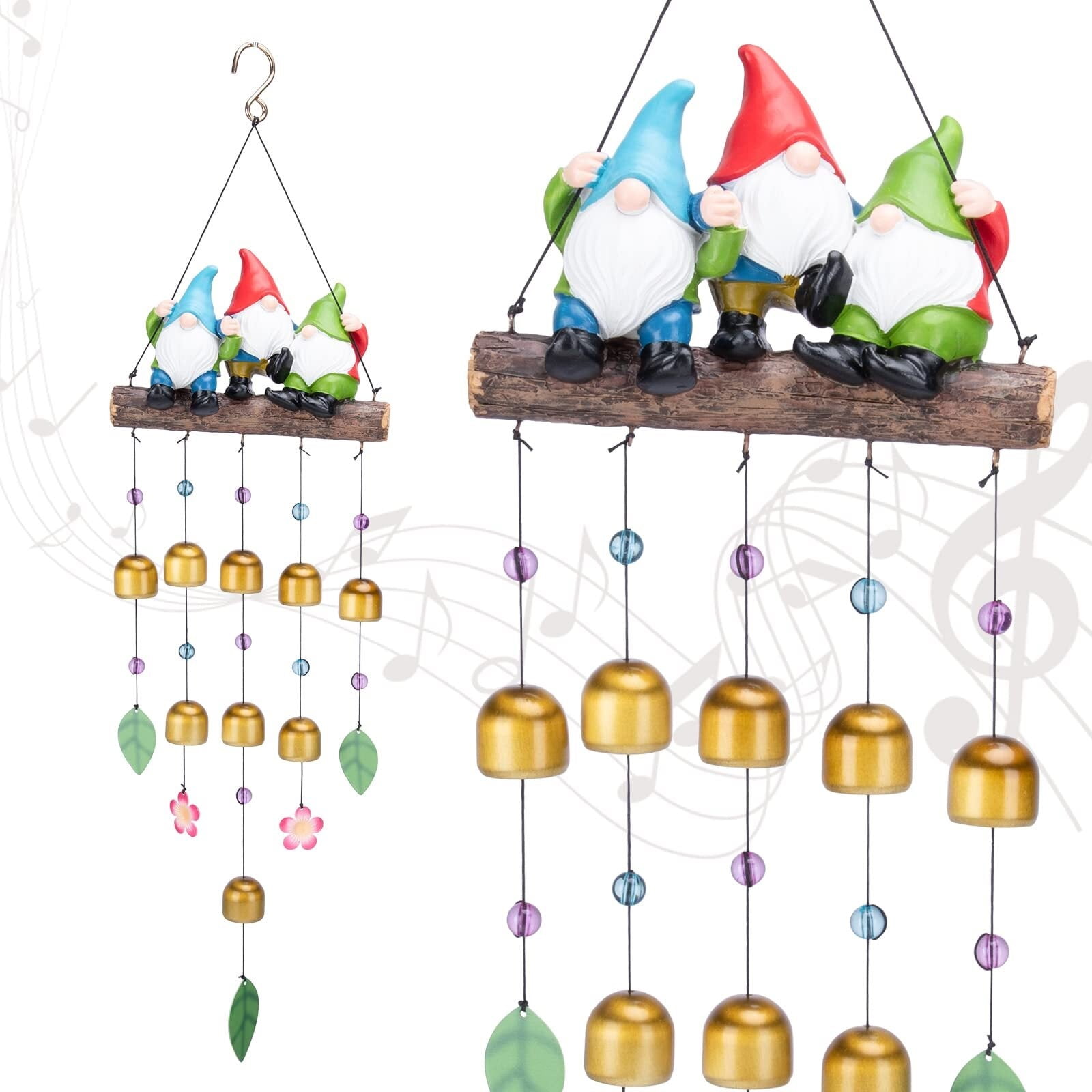 Blue Bird Wind Chime - Wind Bell for Outside Indoor Resin Decorative ...