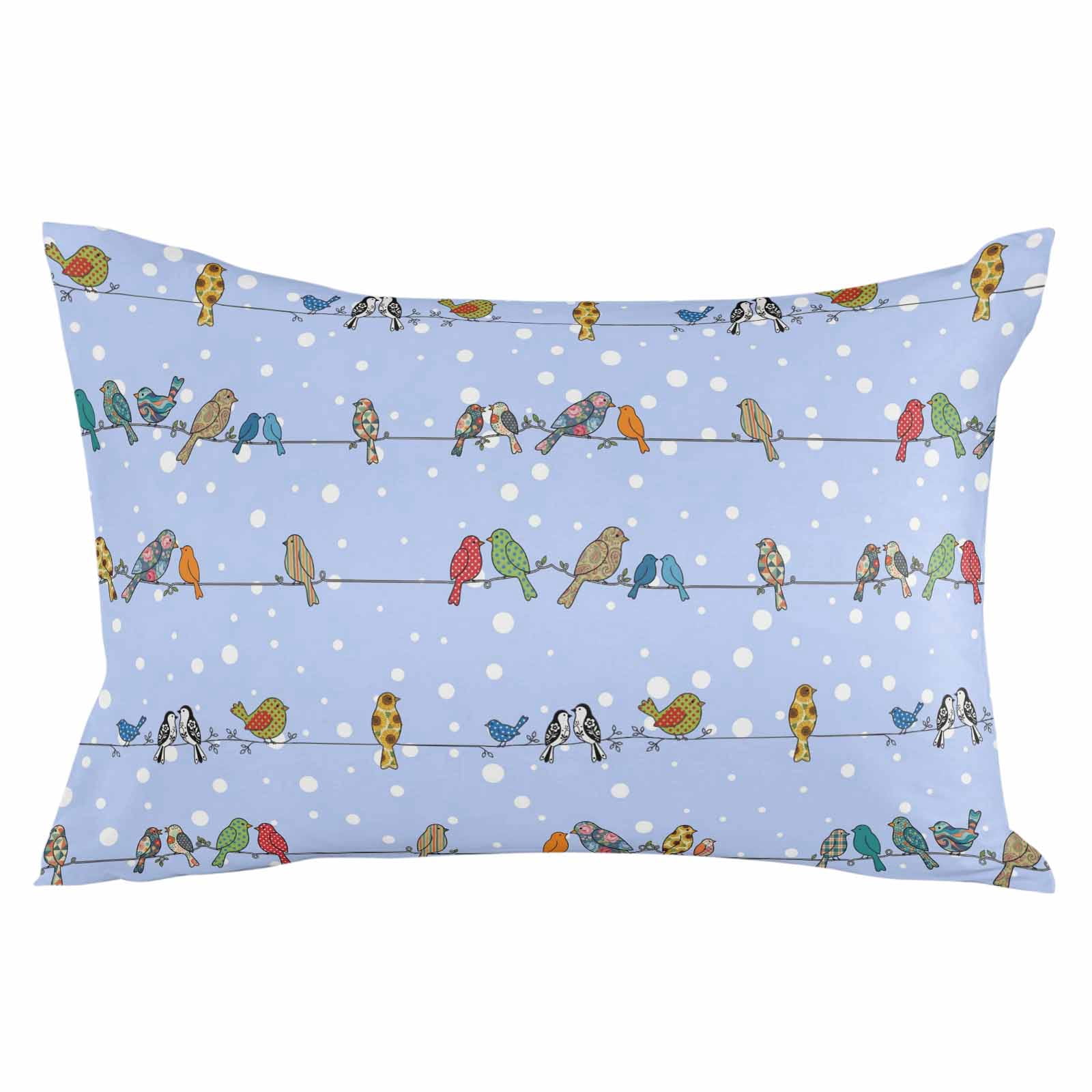 Blue Birds Throw Pillow Cover 12 x 20 Inch Decorative Pillow Cover ...
