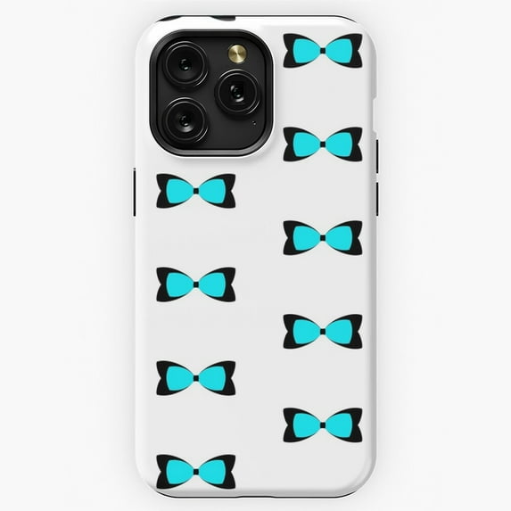 Blue Black Bow Elegant Ribbon Contrast iPhone Case 17 to 11 Pro Max ...