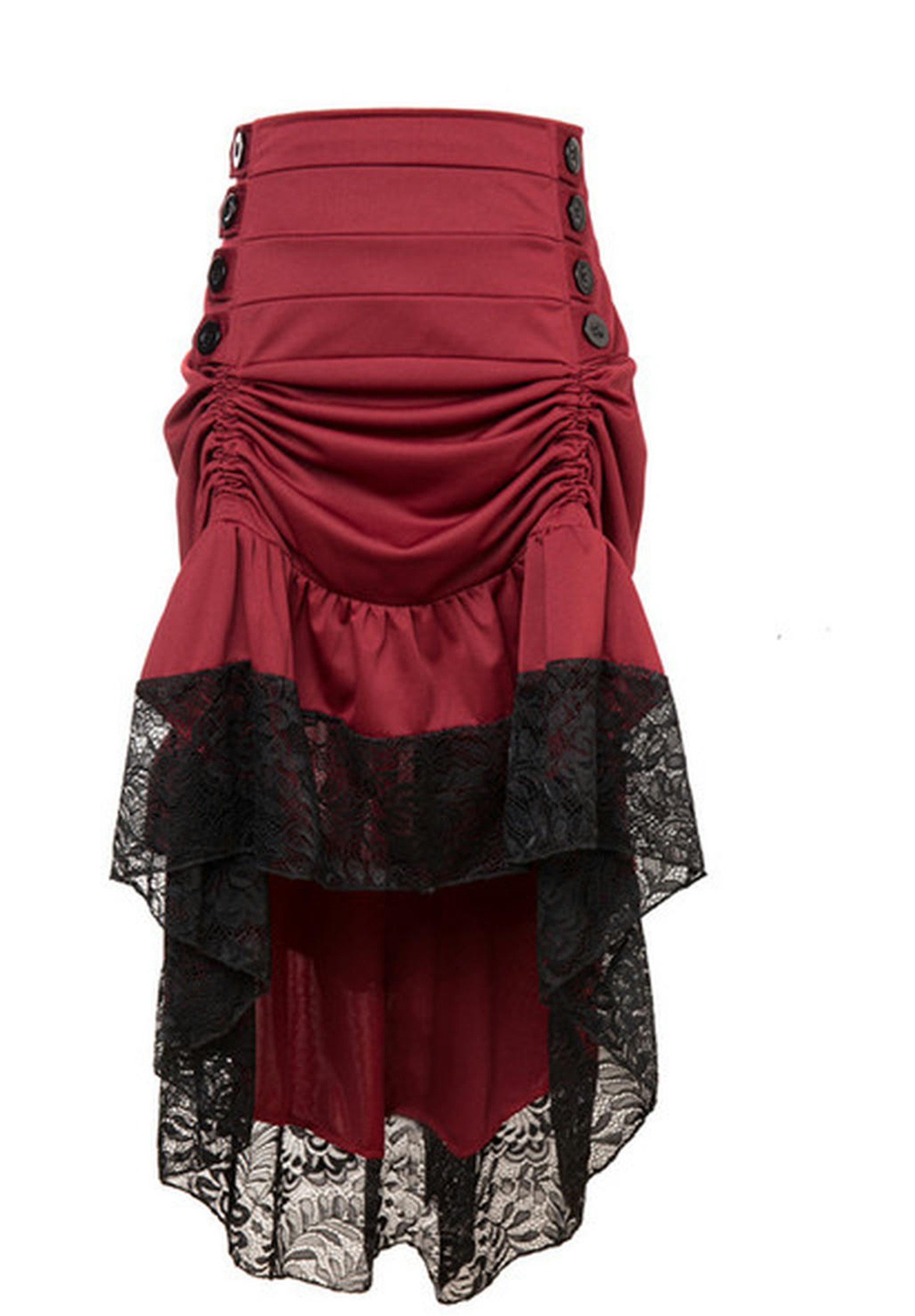 Blue Black Floral Lace Ruffles Mermaid Vintage Long Skirt Sexy ...