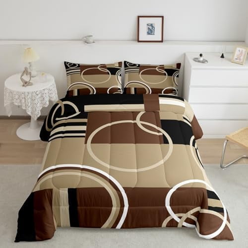 Blue Black Grey Bedding Sets Full Geometry Swirls Spiral Comforter Set ...