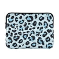 Blue Black Leopard Skin Print Quilted Laptop Protective Cases Computer ...