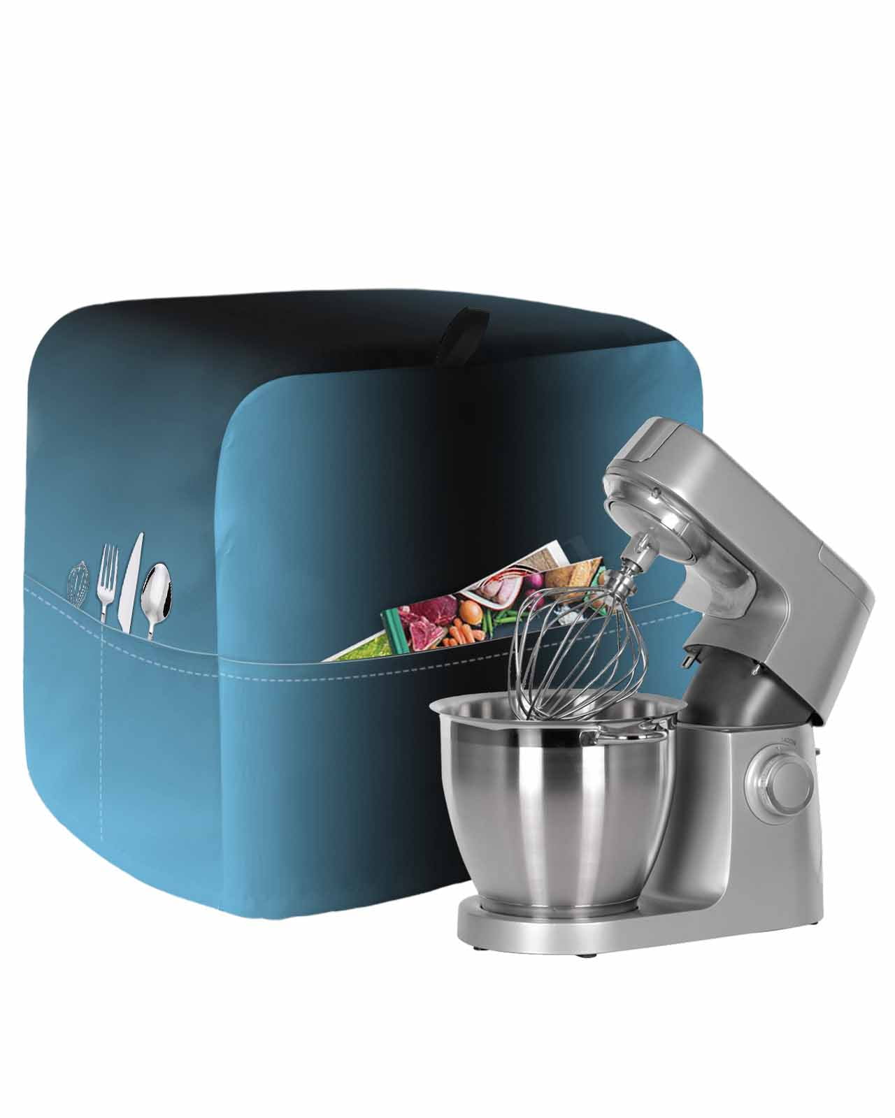 Blue Black Ombre Stand Mixer Dust Cover with Storage Pocket & Handles ...
