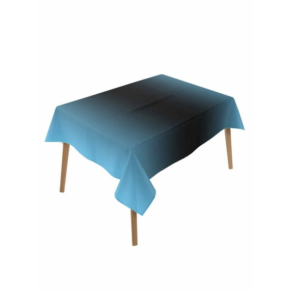 Blue Black Ombre Table Cloth, Modern Gradient Abstract Art Waterproof ...