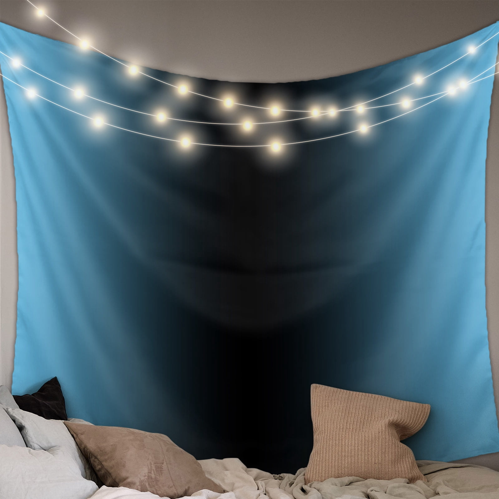 Blue Black Ombre Tapestry for Bedroom Wall Hanging Tapestry, Modern ...