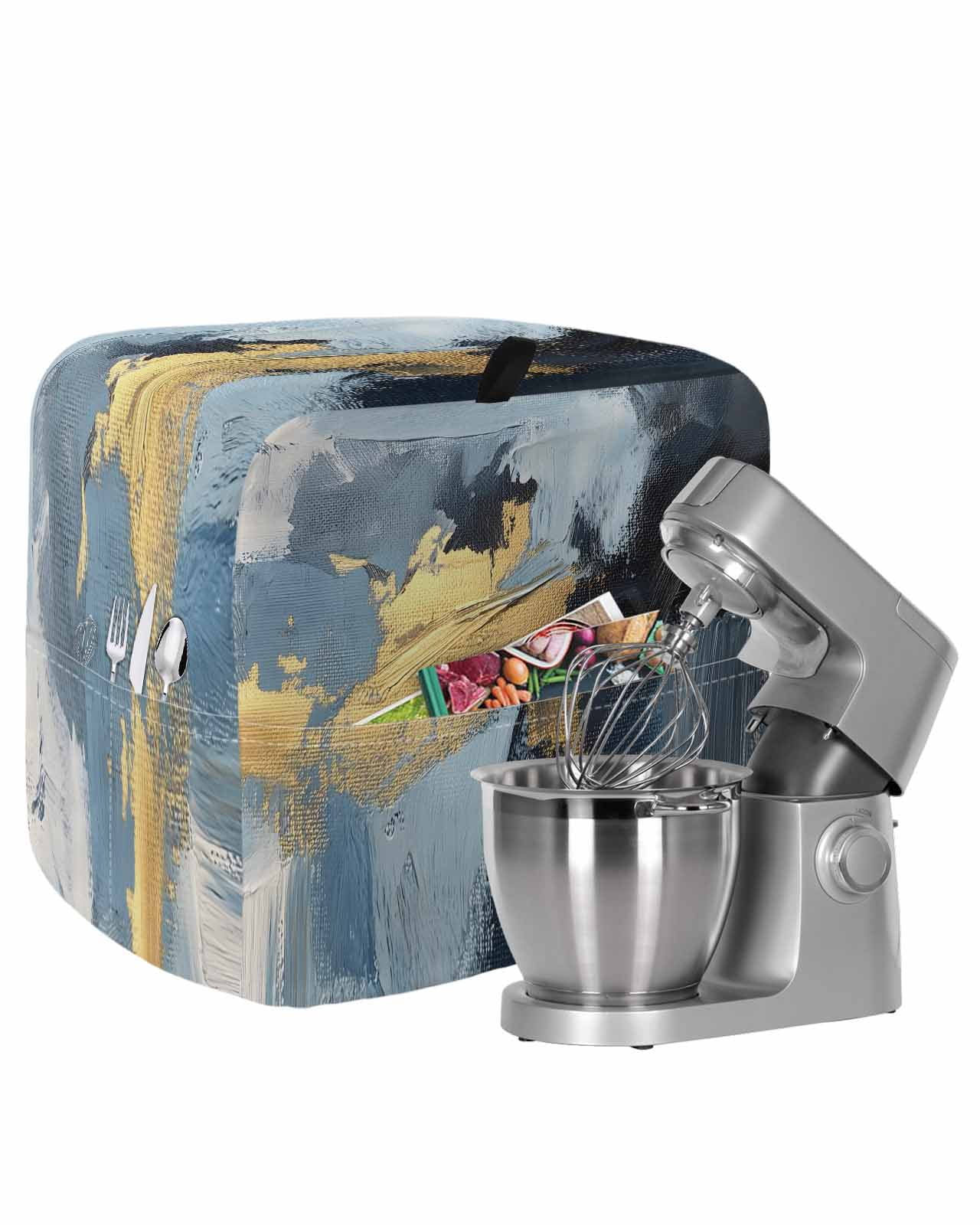 Blue Black Yellow Oil Painting Stand Mixer Dust Cover with Storage ...
