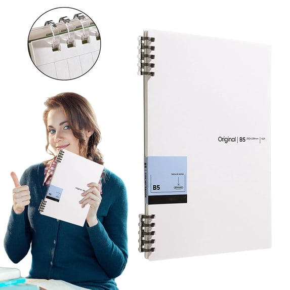 Blue Blank Spiral Notebook B5 10.12 x 7.36 In 160 Pages Blank Paper ...