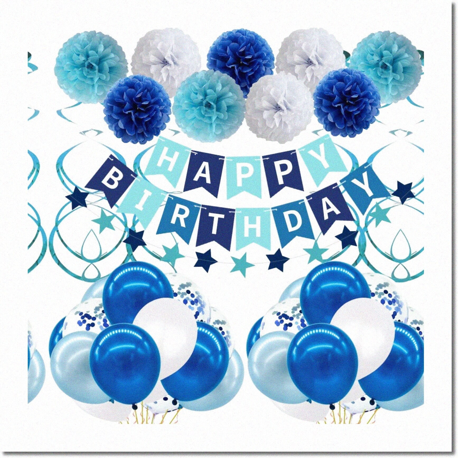 Blue Bliss Birthday Bash Kit: Celebrate with Style! Complete Party ...