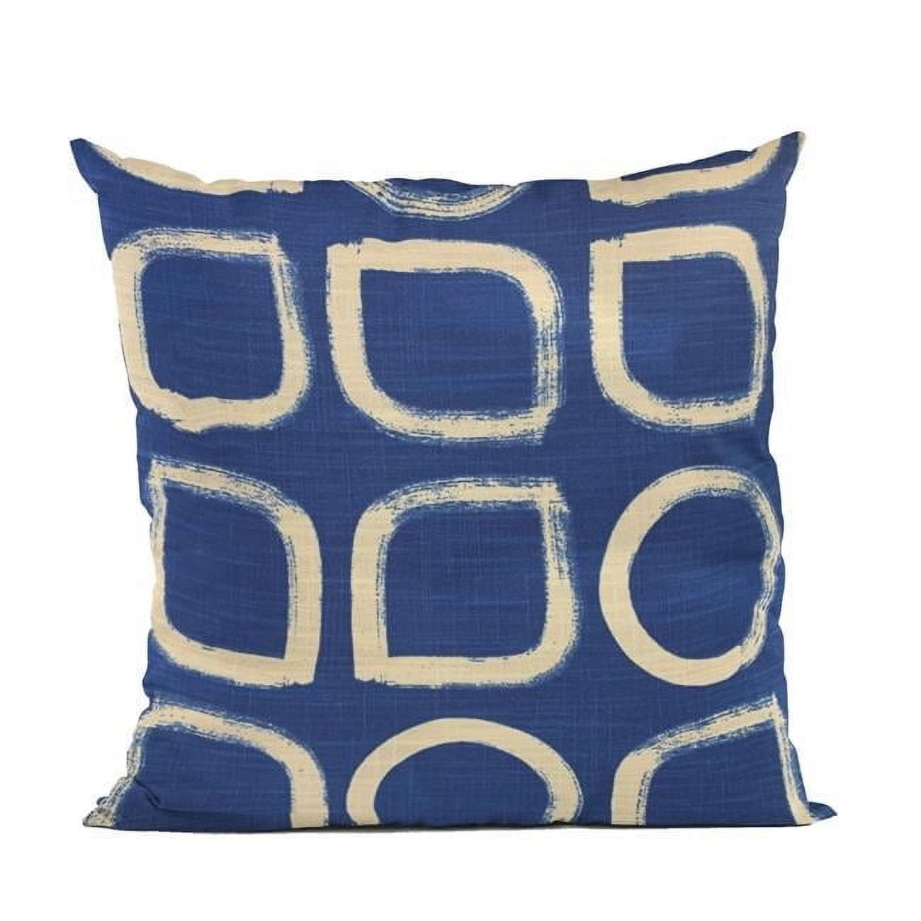 Blue Block Dot Luxury Throw Pillow - 24 x 24 in. - Walmart.com