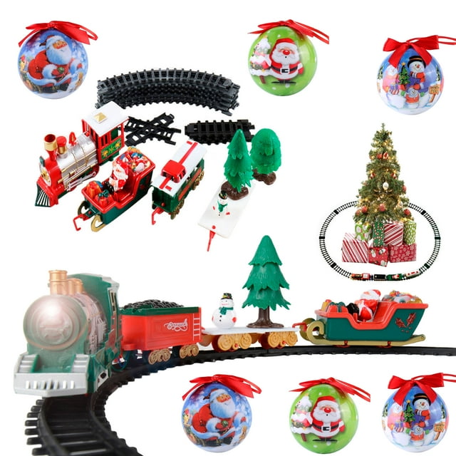 Blue Block Factory Ready to Play Classic Christmas Train Battery ...