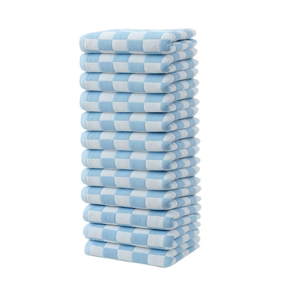 Blue Blue 12 Pack Gauze Washcloths Square Cotton Face Towels Soft ...