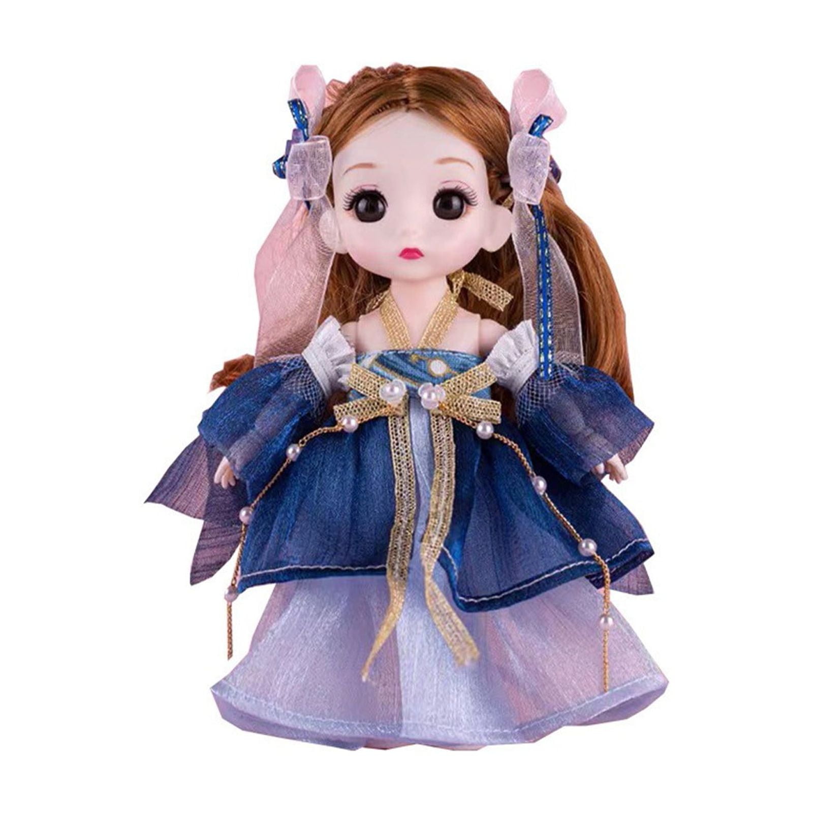 Blue Blue 17Cm Chinese Ancient Style Doll For Kids Pvc Hanfu Princess ...