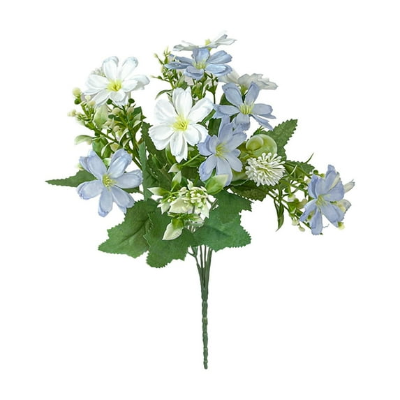 Blue Blue Artificial Butterfly Daisy Flower Bouquet For Home Decor ...