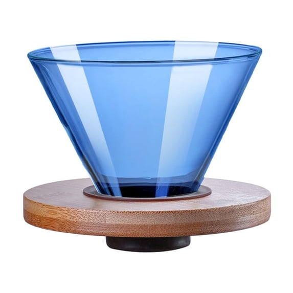 Blue Blue Glass Coffee Pour Over Brewer Reusable Filter Removable ...
