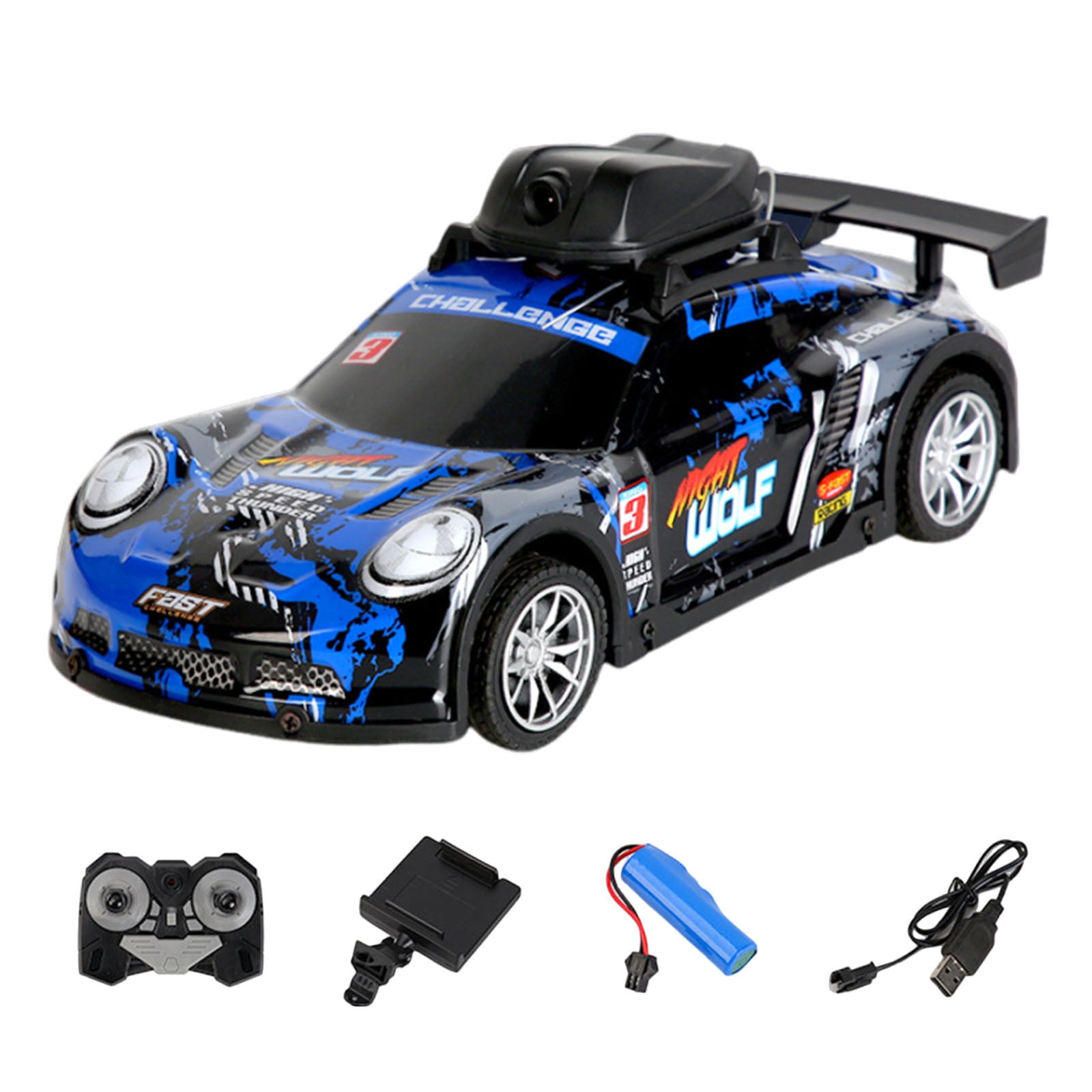 Blue Blue High-Speed Off-Road Truck, 2.4Ghz Remote Control All-Terrain ...
