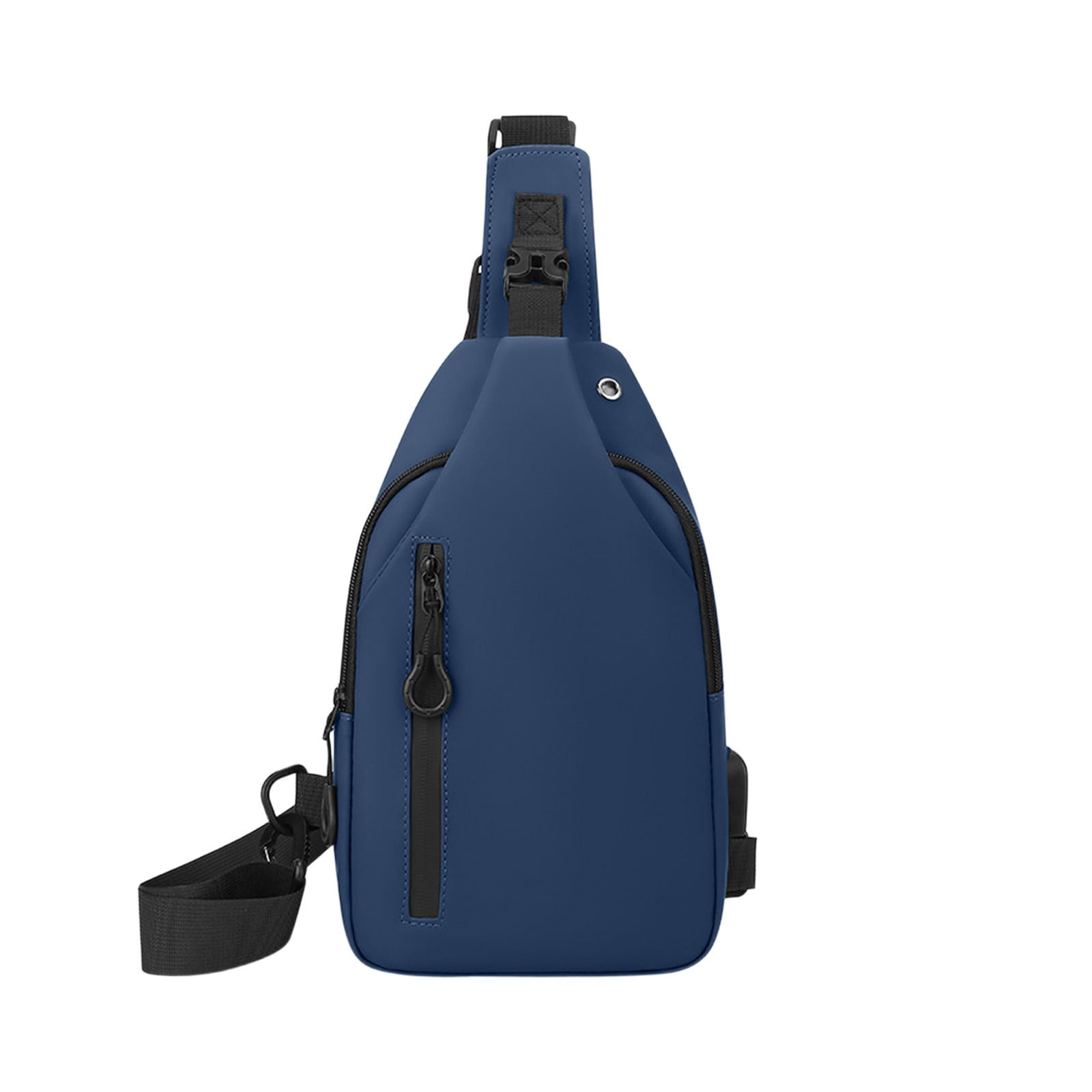 Blue Blue Polyurethane Crossbody Bag For Errands And Sports With ...