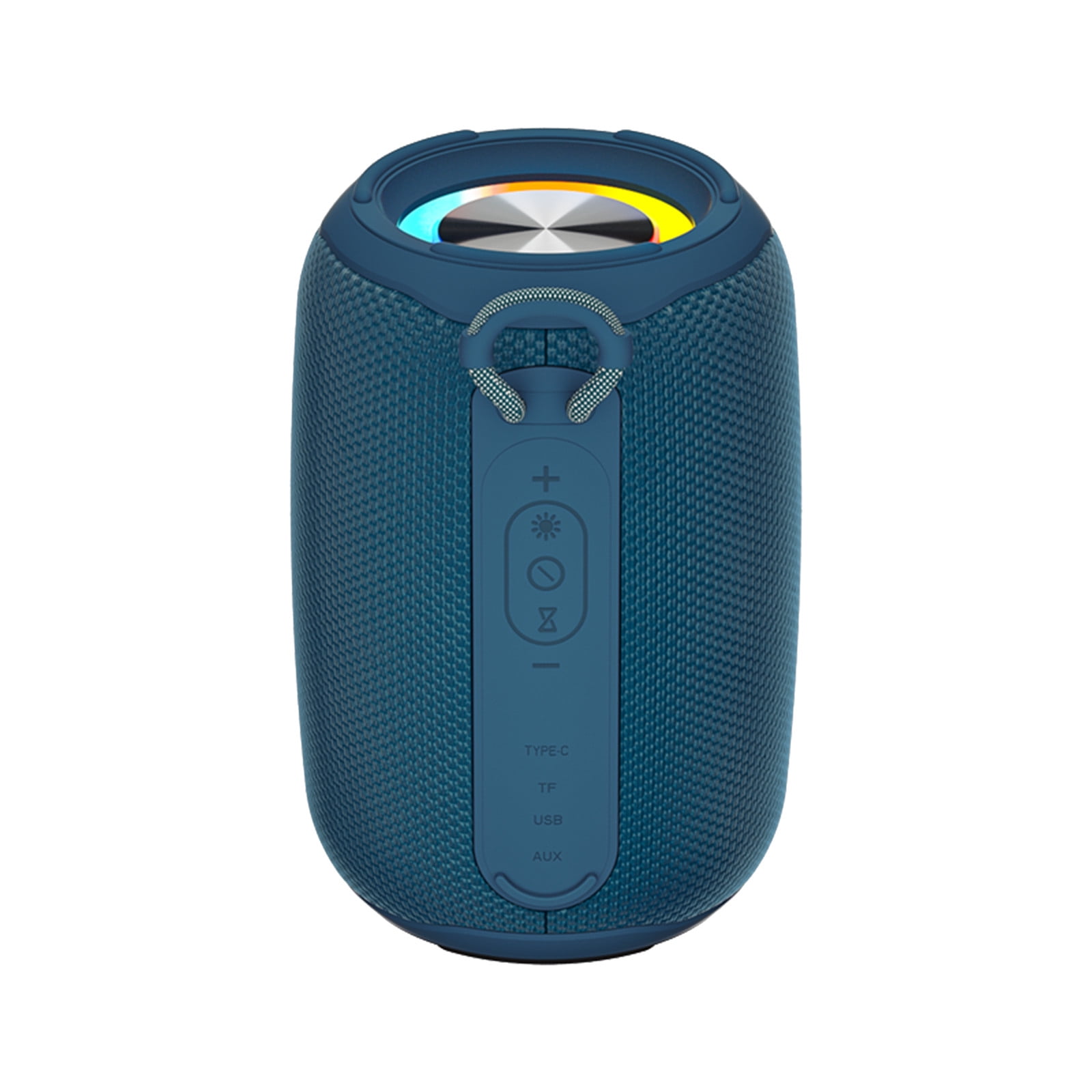 Blue Blue Portable Bluetooth Speaker With Led Lights Ipx6 Waterproof ...