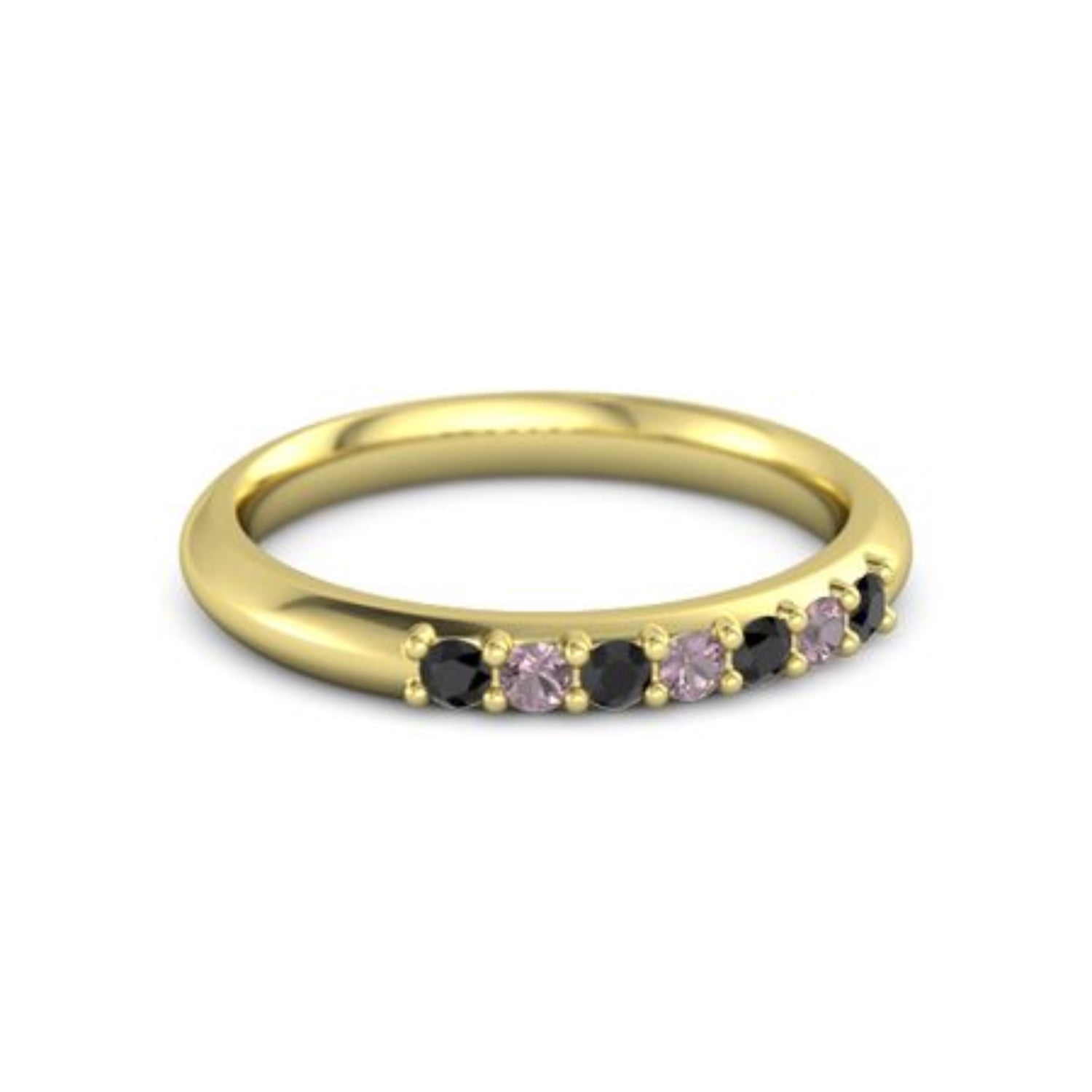 Blue Blue Sapphire & Iolite Half Eternity Stackable Band Ring Silver ...