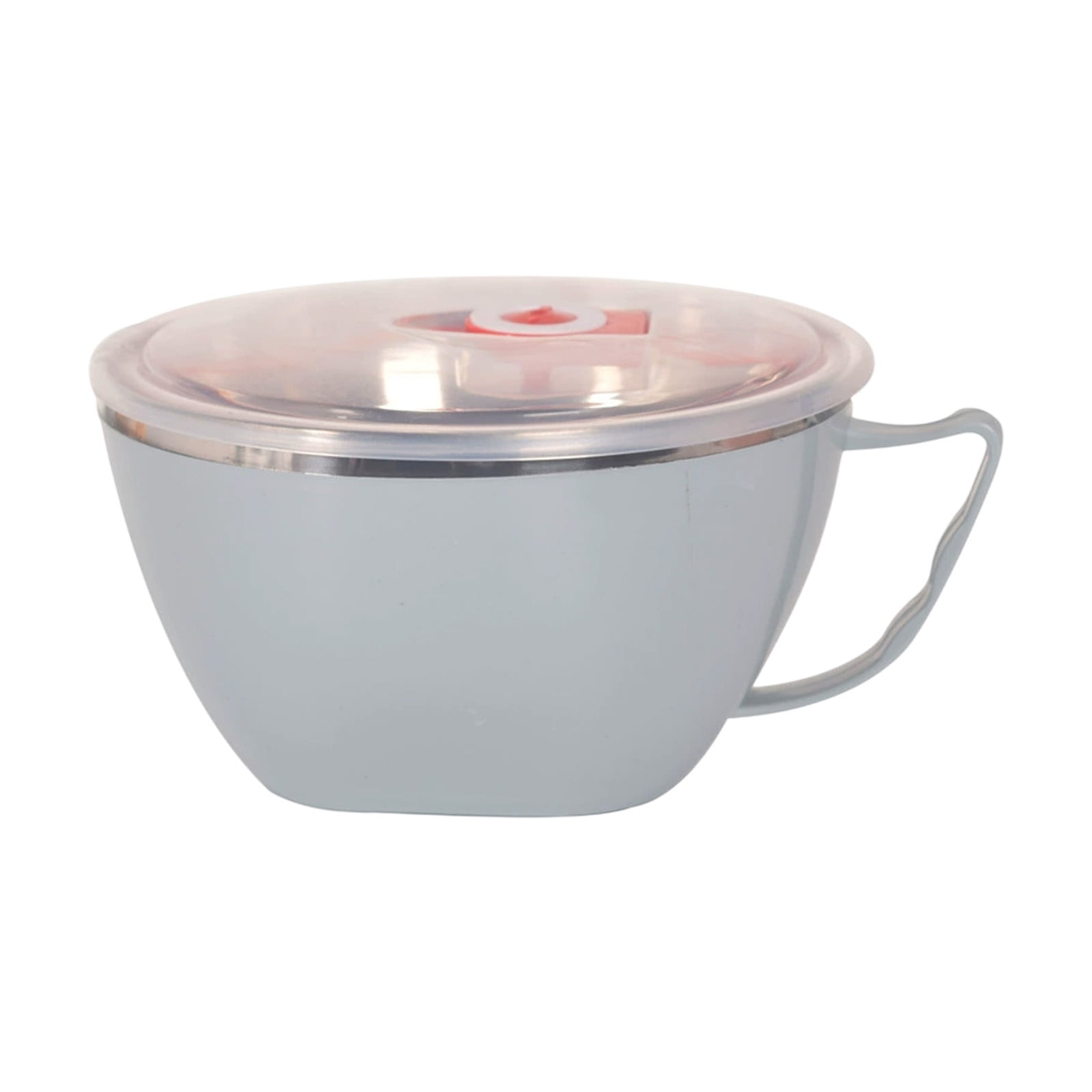 Blue Blue Stainless Steel Thermal Bowl With Leakproof Lid Microwave ...