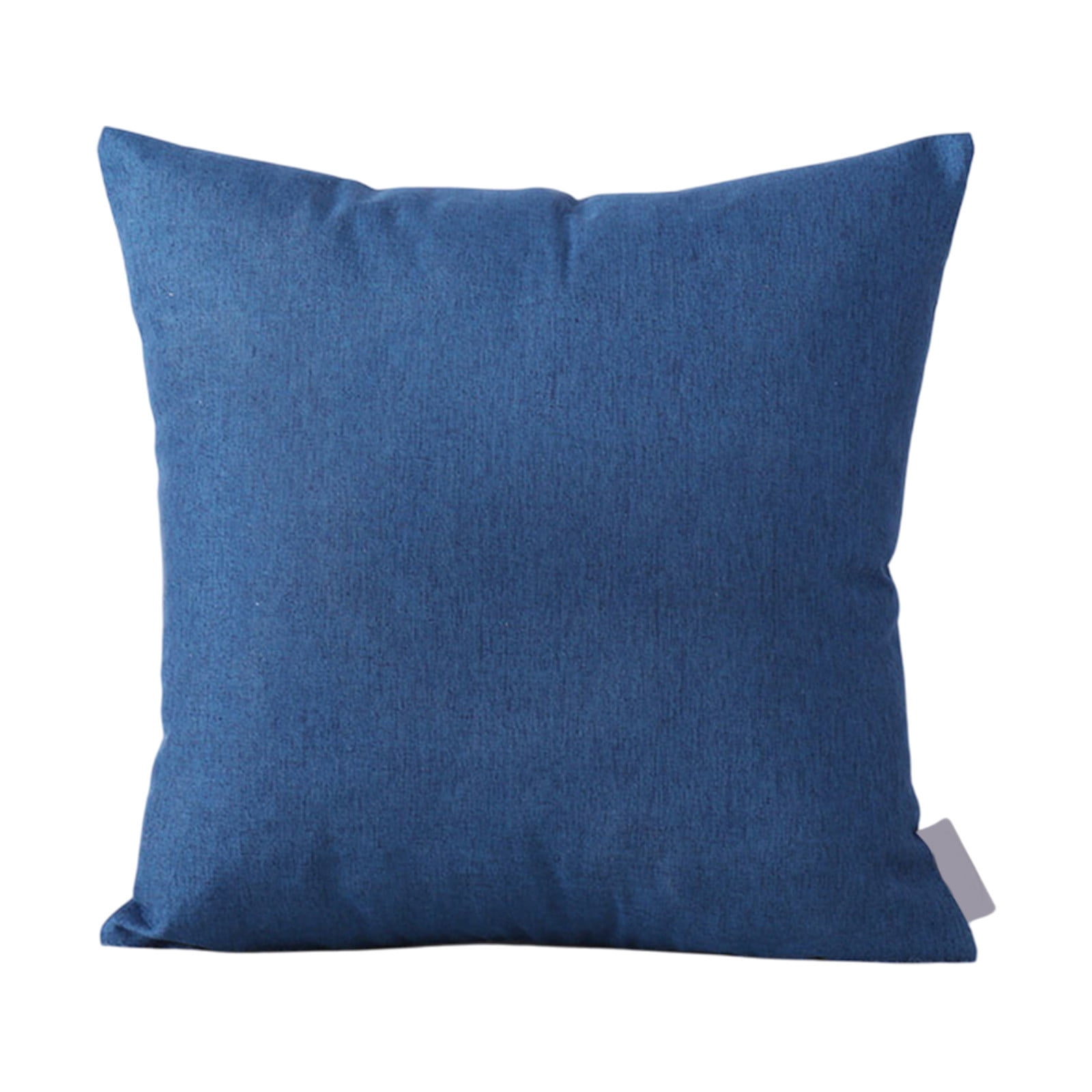 Blue Blue Washable Linen Throw Pillow Pre Shrunk Fabric Double Stitched ...