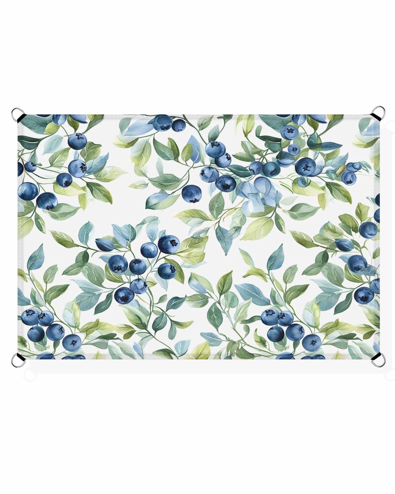 Blue Blueberry Sun Shade Sail 8'X10' Pastoral Plant Green Leaf ...