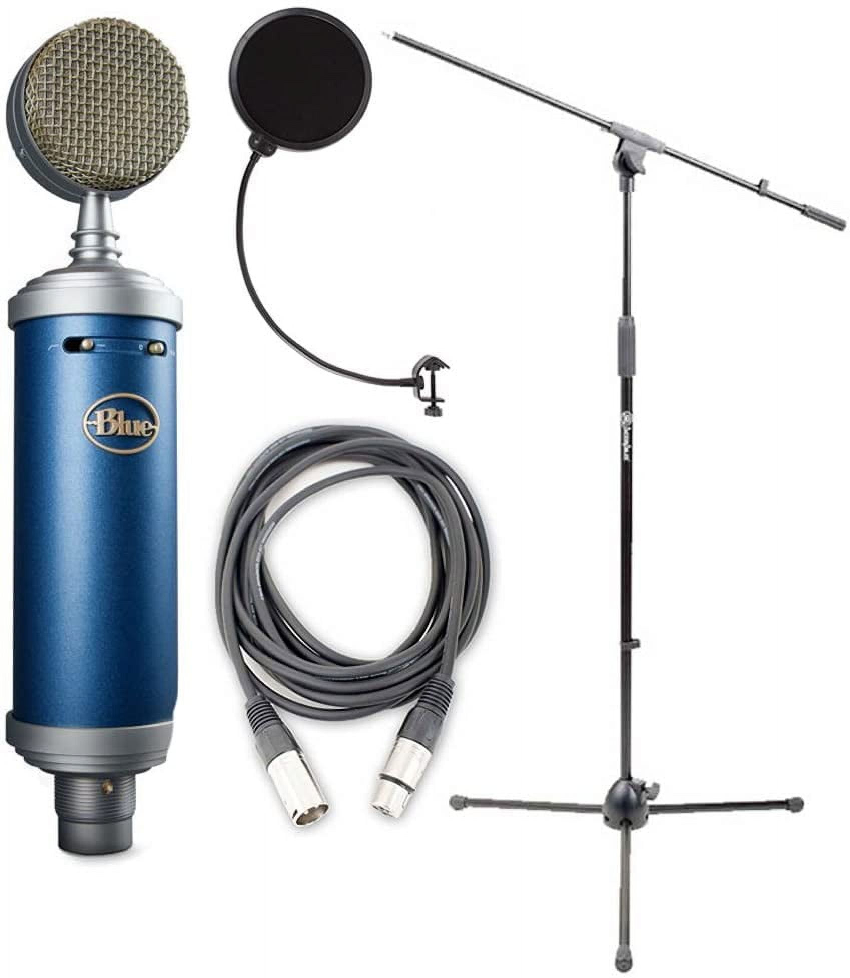 Blue Bluebird SL Microphone Bundle with Mic Boom Stand, XLR Cable and ...
