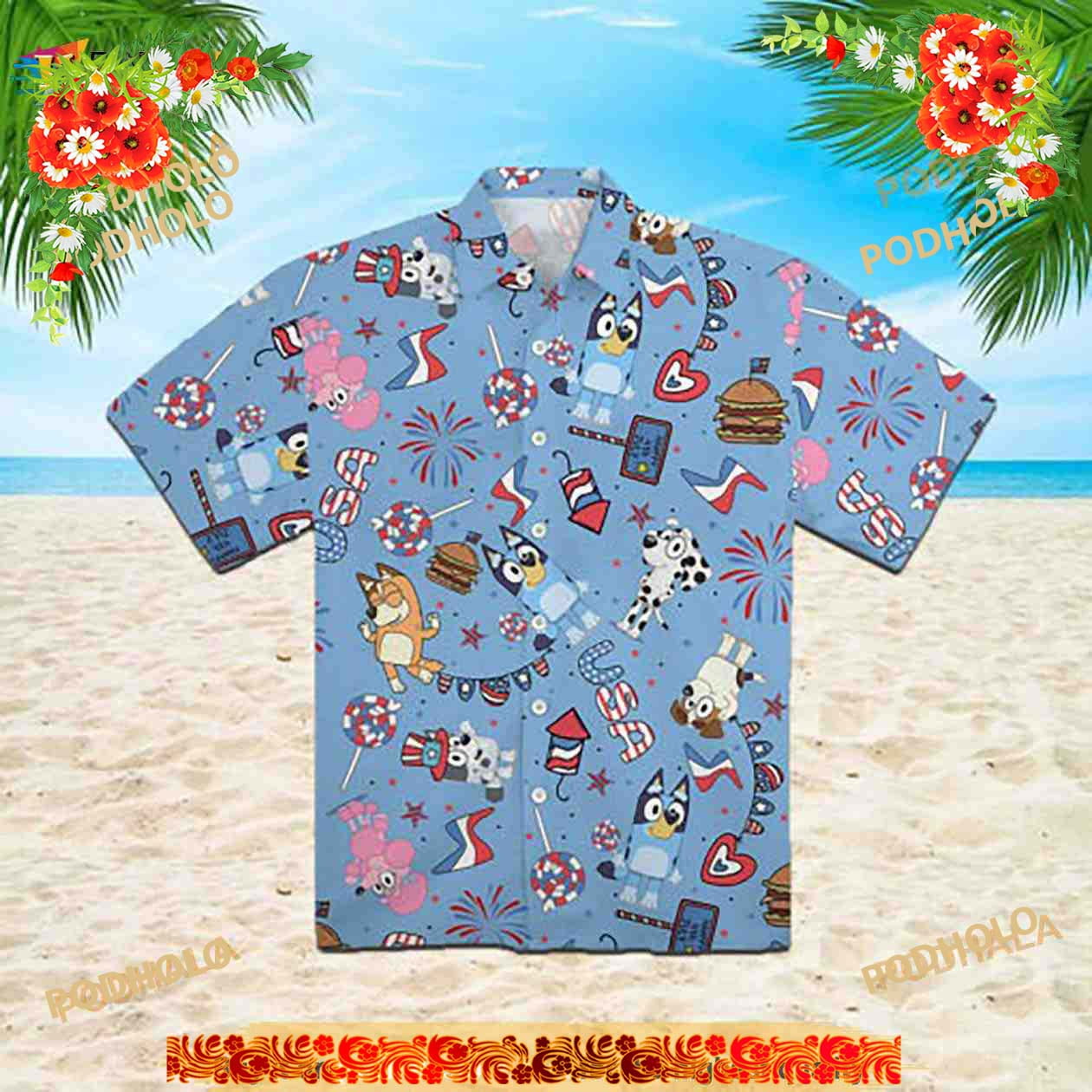 Blue Blueydad 4th Of July Hawaii Shirt, Blueydad Shirt, Blueydad ...