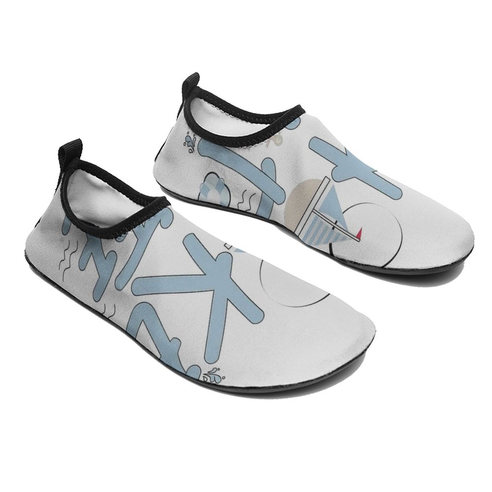 Blue Boat Anchor Lake Life Water Shoes Beach Slip-on Shoes for Men ...