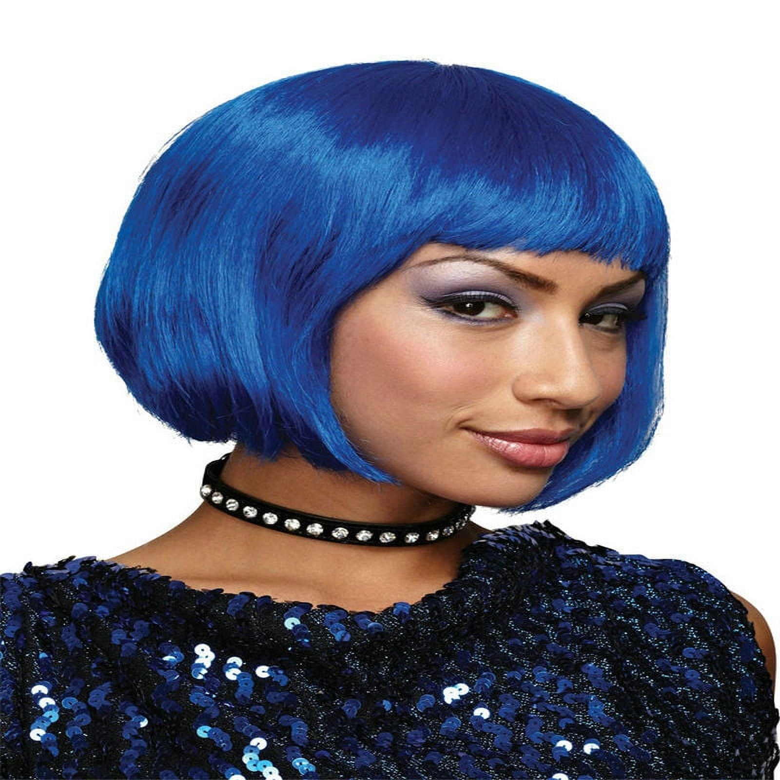 Blue Bob Adult Halloween Wig - Walmart.com