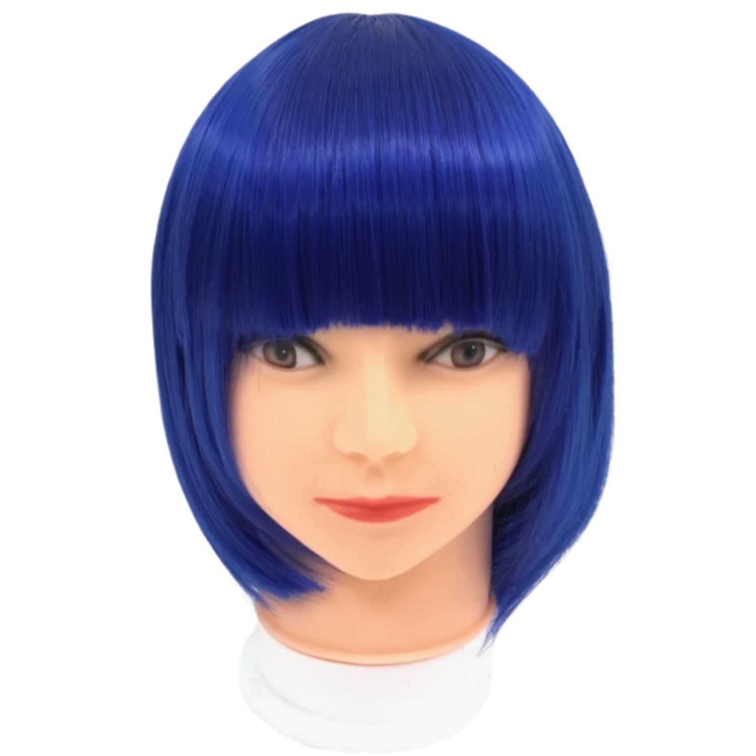 Blue Bob Wig with Bangs - Walmart.com