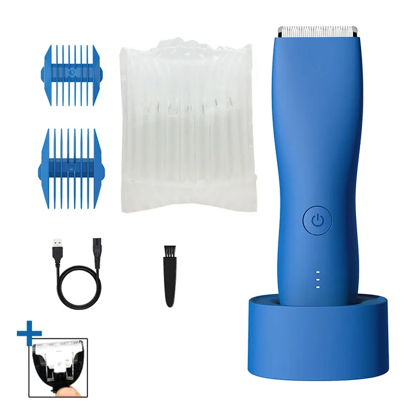 Blue Body Hair Trimmer Shaver for Men, Ball Trimmer for Groin/Pubic ...