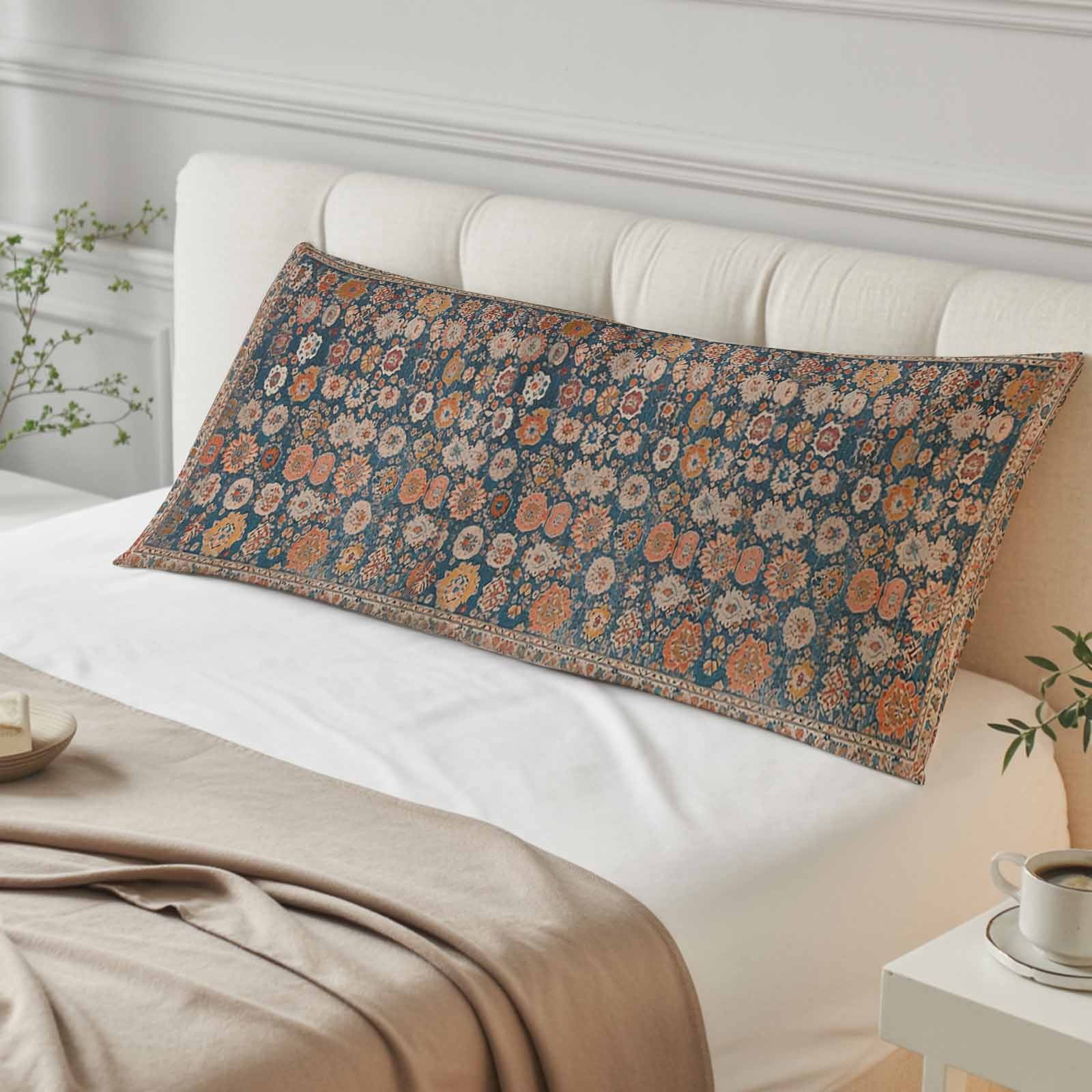 Blue Body Pillow Cover, Pillowcase Protectors with Zipper, Breathable ...