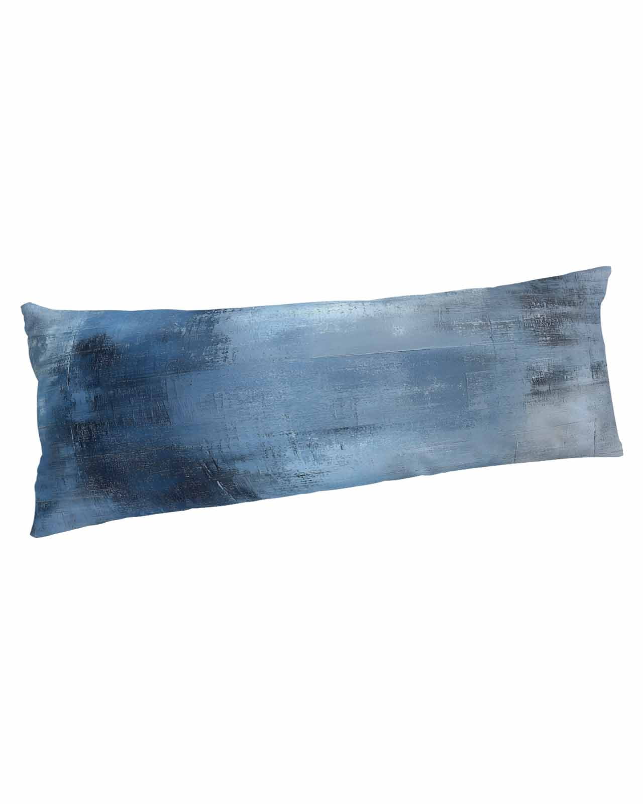 Blue Body Pillow Covers, Vintage Modern Ombre Oil Painted Abstract Art ...