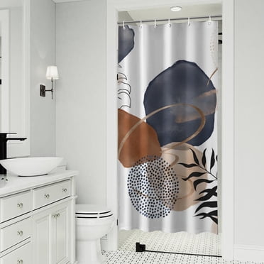 Brown Boho Bohemia Rainbow Hearts Pattern Shower Curtain 84"x72 ...