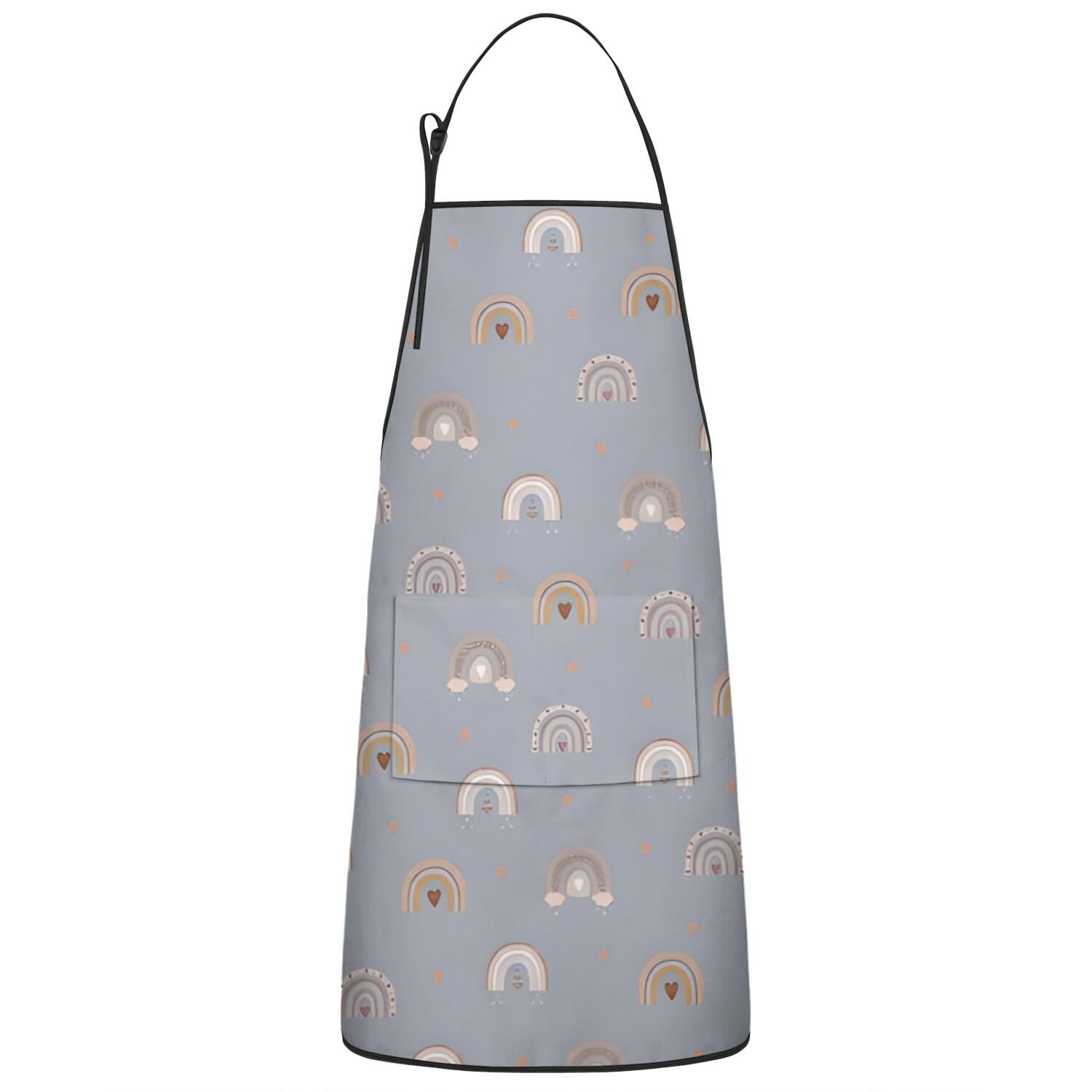 Blue Boho Bohemia Rainbow Hearts Pattern Apron-Garden Aprons for Women ...