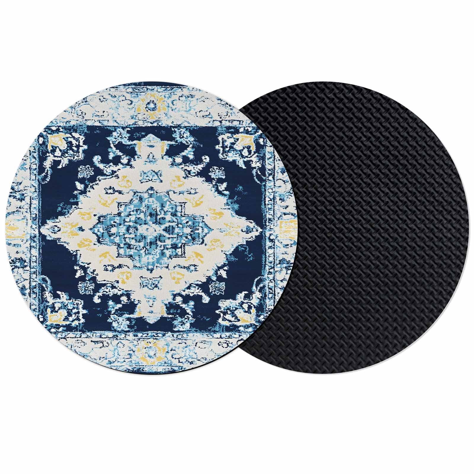 Blue Boho Coasters for Drinks,Absorbent Non Slip Rubber Drink Coasters ...