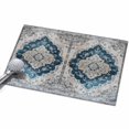 Blue Boho Floral Entryway Rug 2x3ft Washable Non Slip Bathroom Rug Low ...