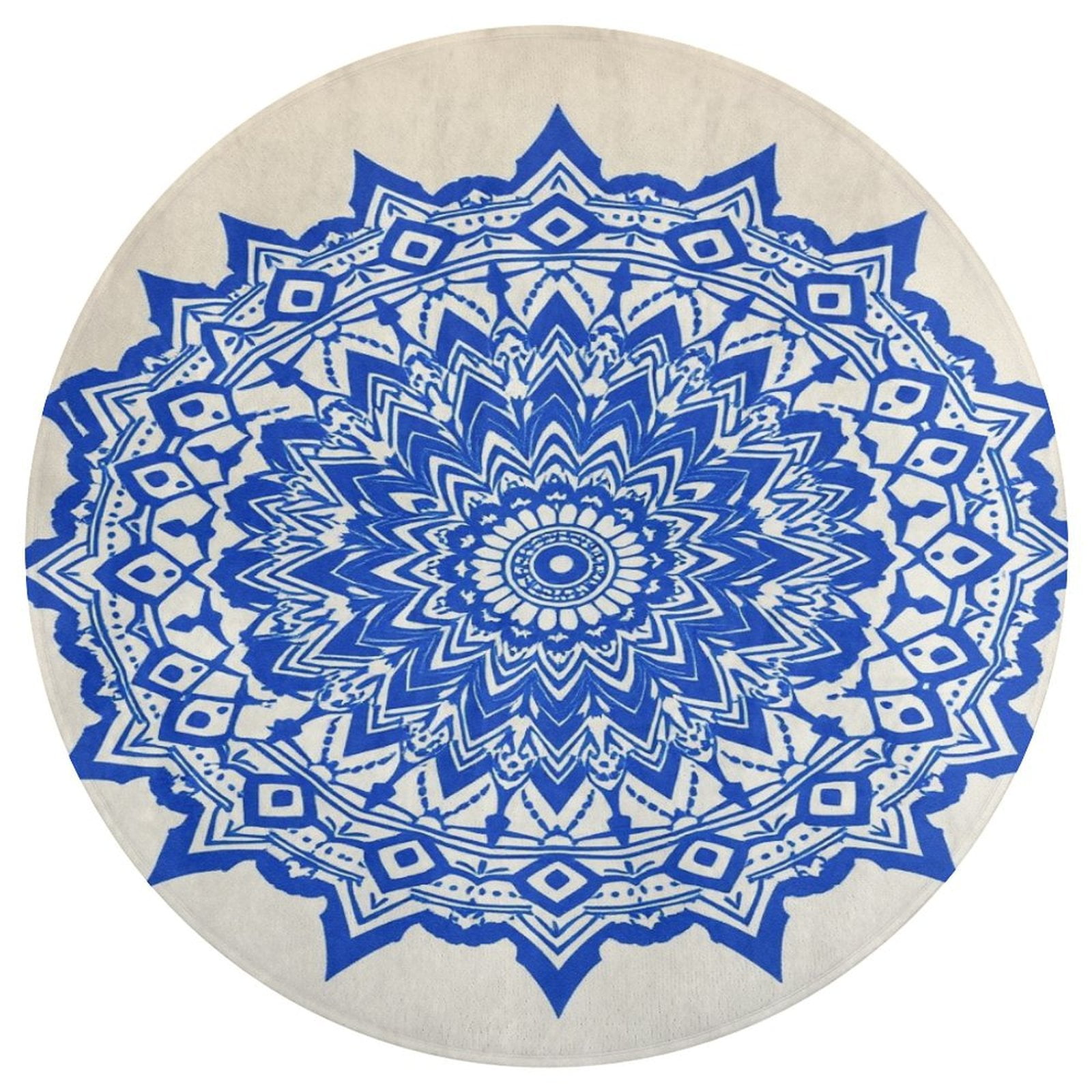 Blue Boho Mandala Round Carpet Living Room Carpet Modern And Stylish ...