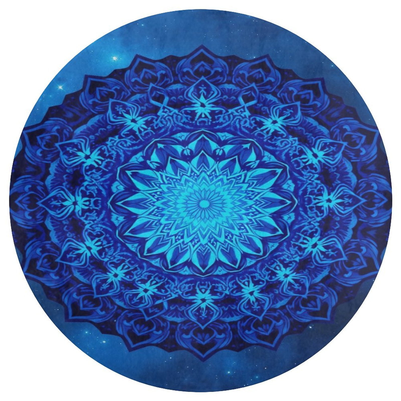 Blue Boho Mandala Round Carpet Living Room Carpet Modern And Stylish ...