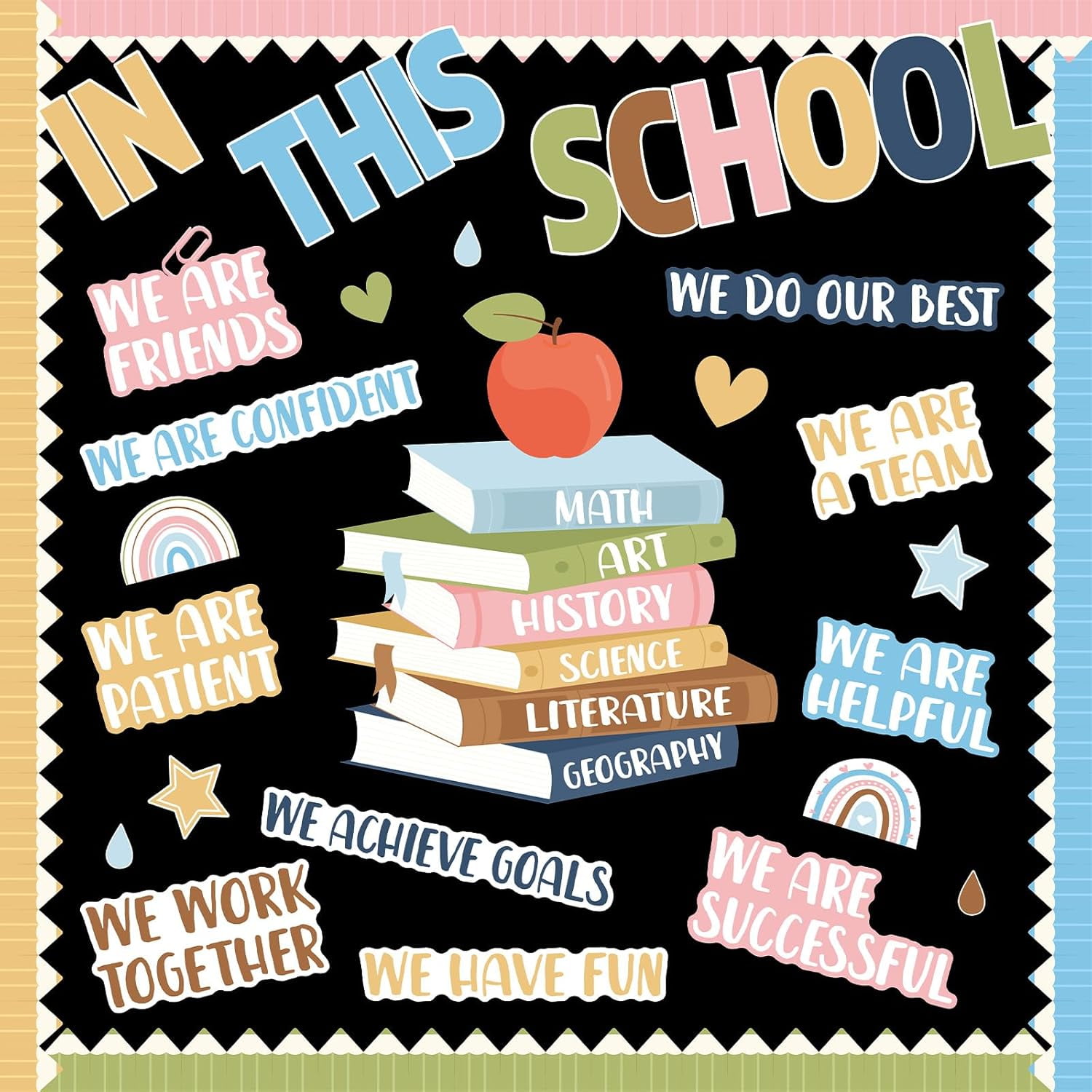 Blue Boho Motivational Bulletin Board Set Welcome Back to School ...