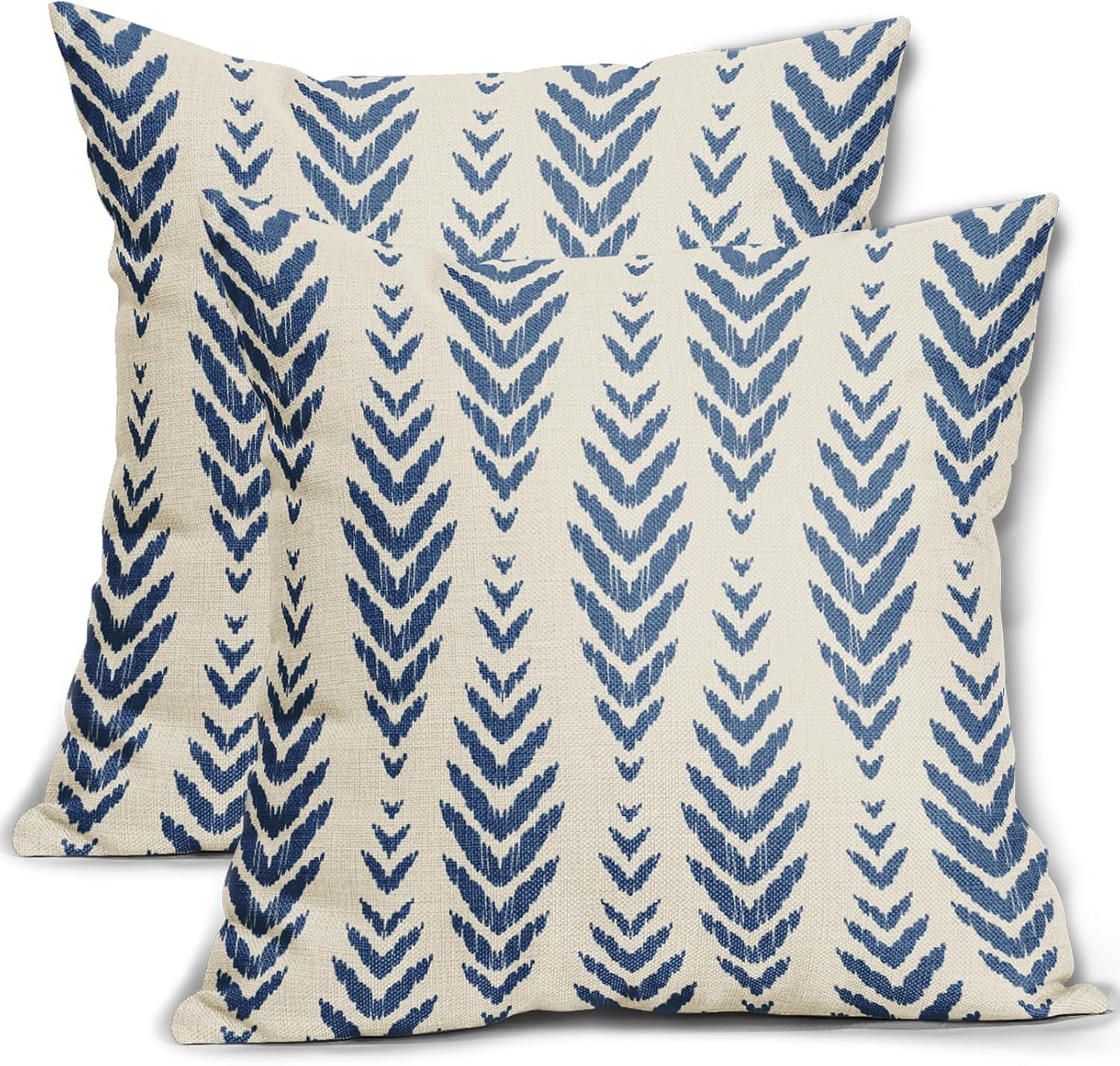 Blue Boho Pillow Covers 18x18 Set of 2 Bohemian Ethnic Geometric ...