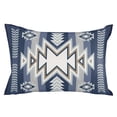 Blue Boho Throw Pillow Cover 16 x 24 Inch Decorative Pillow Cover ...