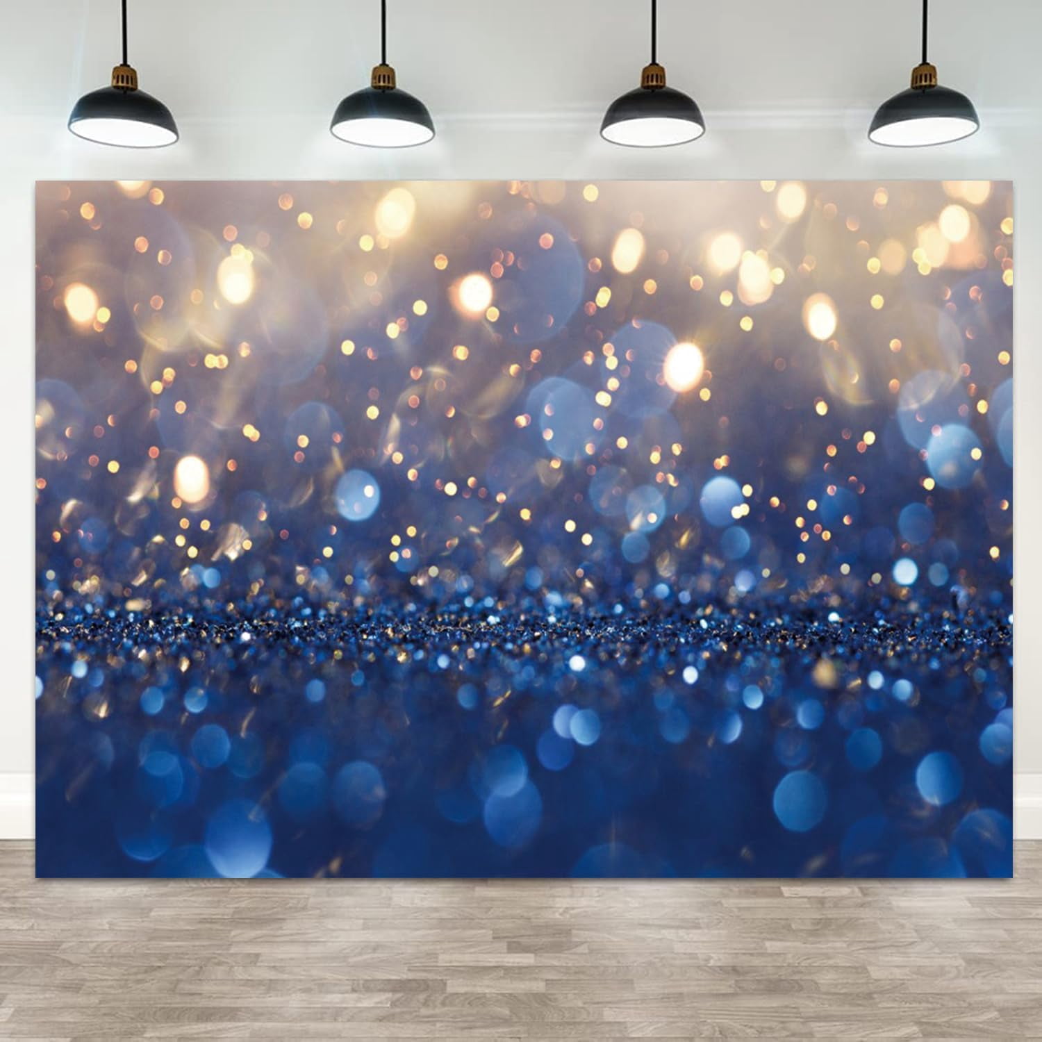 Blue Bokeh Backdrop Dream Sparkle Shining Spots Photography Background ...